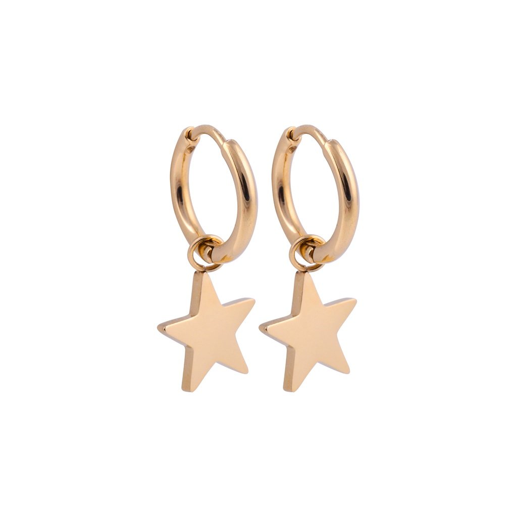 Panlandwoo - Anting Hoop Titanium Wanita Holy Star - Panlandwoo