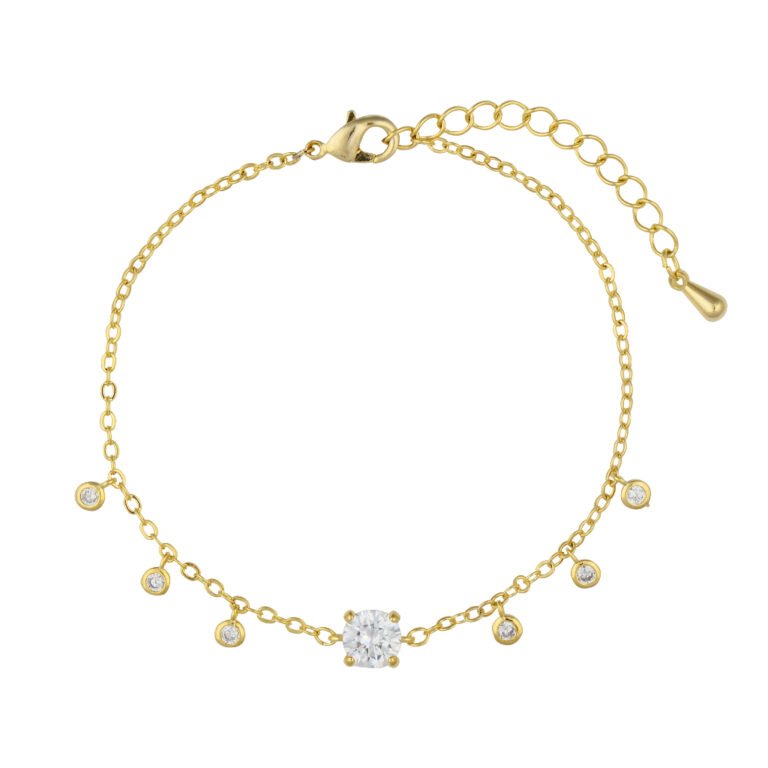 Panlandwoo - Gelang Tangan Rhodium Wanita Diamond Adjustable - Panlandwoo